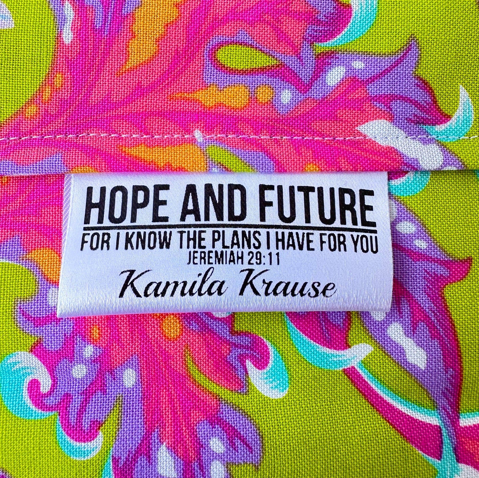 Personalized Inspirational Satin Quilt Tag – Jeremiah 29:11 | Baby Qui ...
