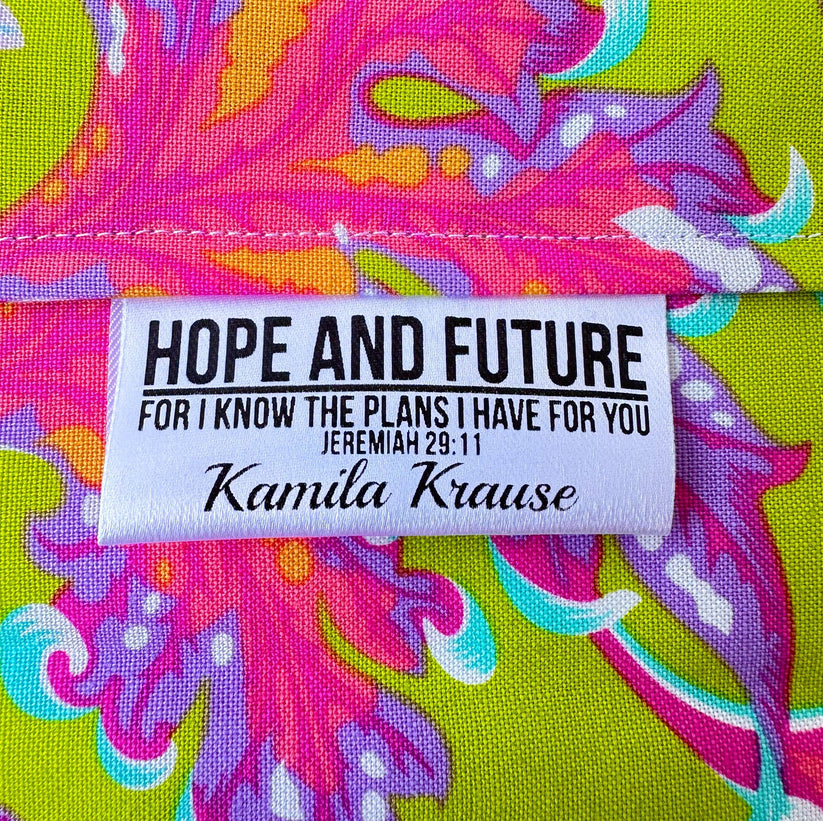 Personalized Inspirational Satin Quilt Tag – Jeremiah 29:11 | Baby Qui ...