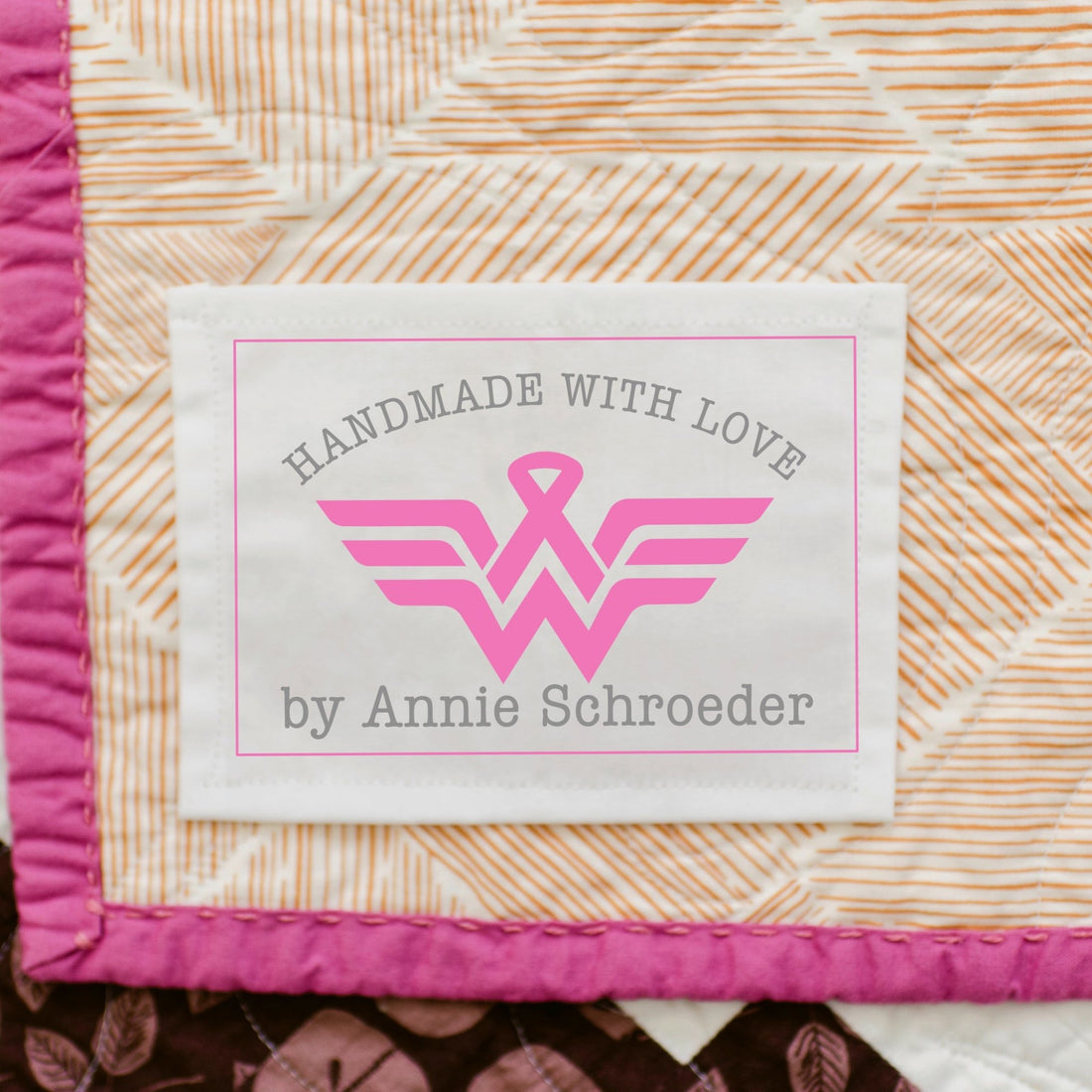 Breast Cancer Awareness quilt labels. Personalized quilt labels suppor ...