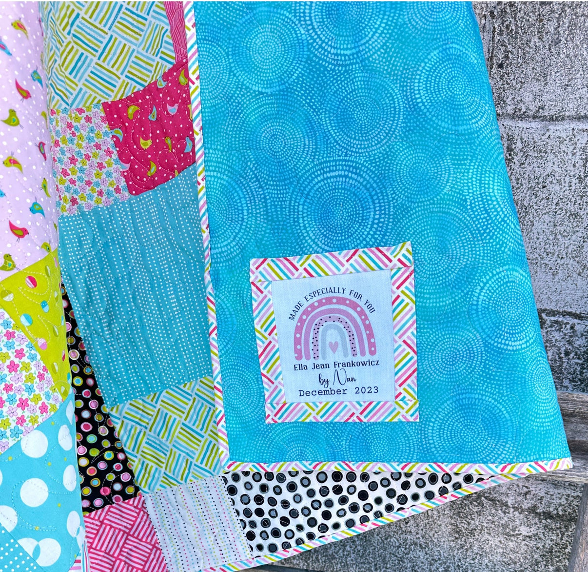 Pink Rainbow Baby Quilt Label – Jammin Threads