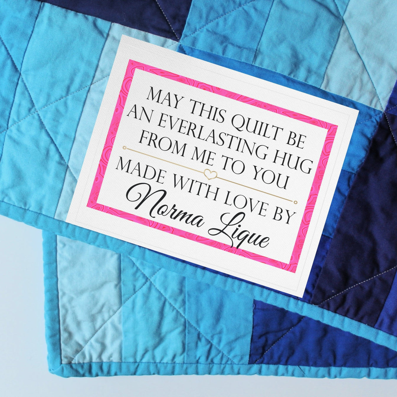 May this Quilt be An Everlasting Hug from Me to You. Handmade quilt la ...