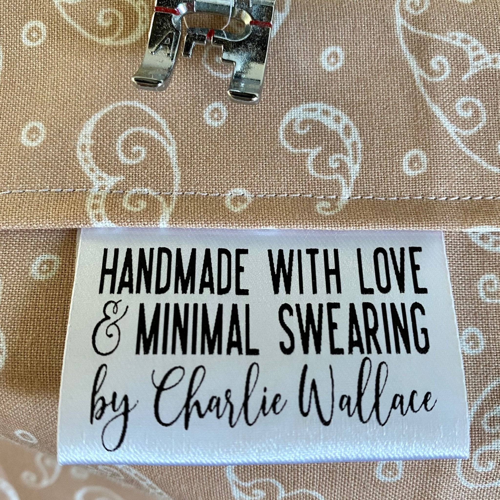 Made with Love and Minimal Swearing - Funny Satin Labels and Tags ...