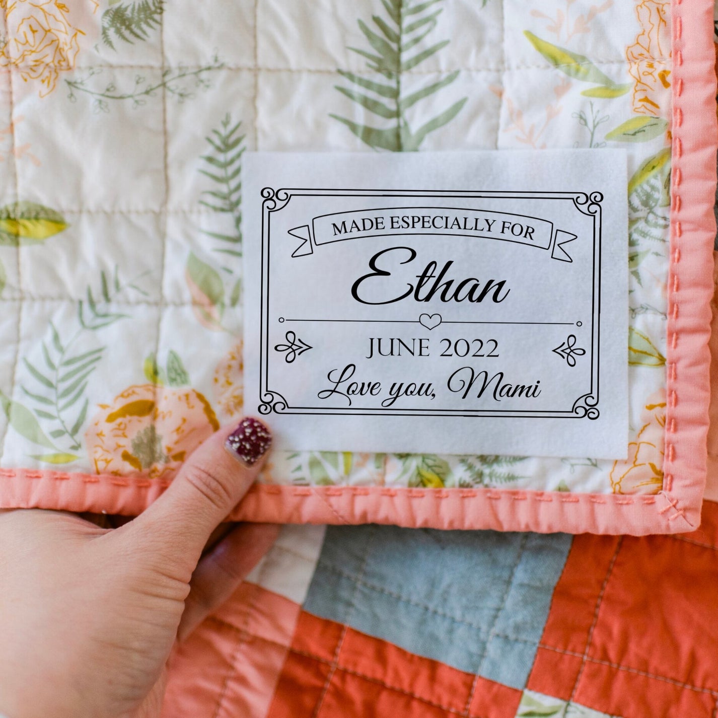 Custom Quilt Label personalized for quilt gifting. – Jammin Threads