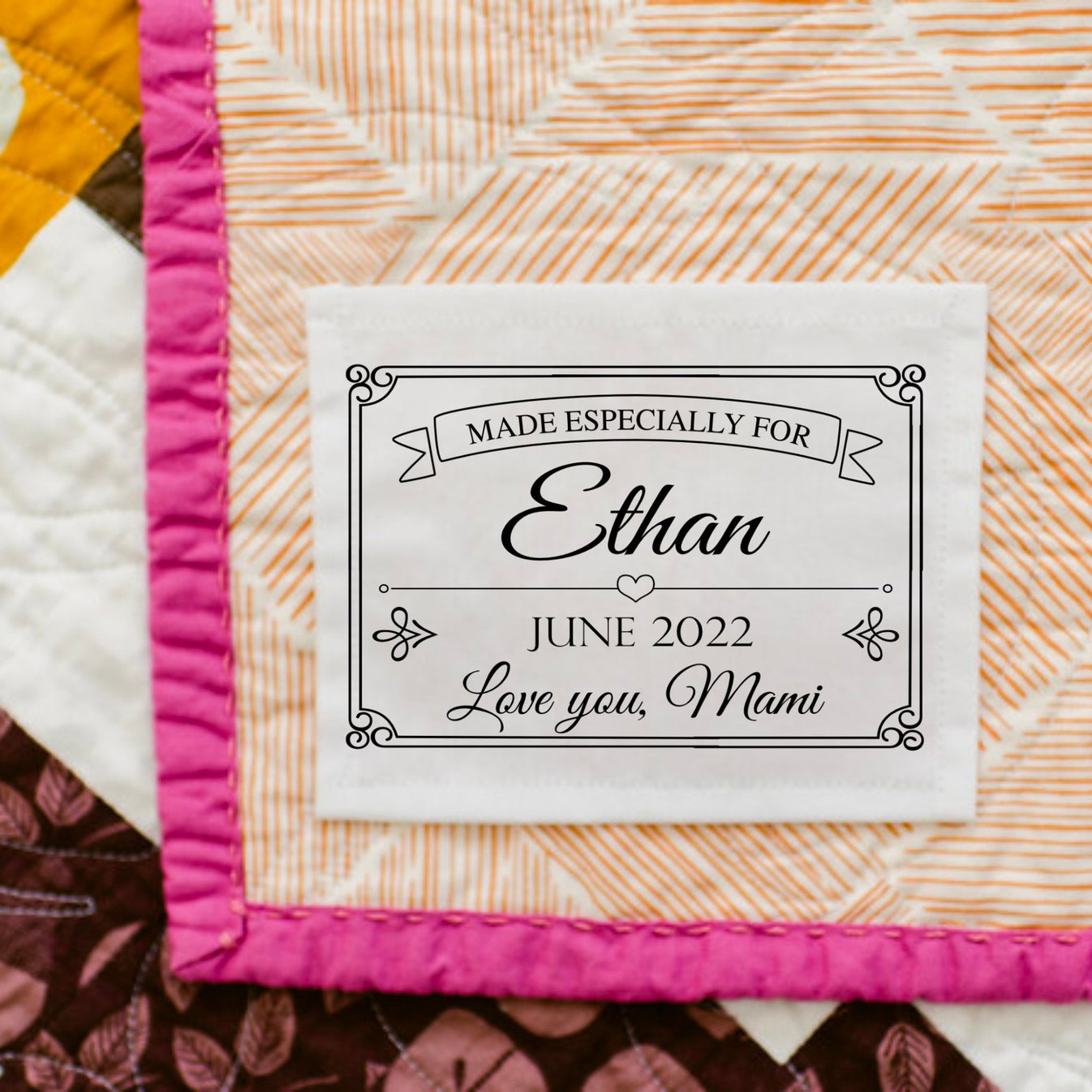 Personalized “Made Especially For” Quilt Label – Elegant Custom Quilt ...