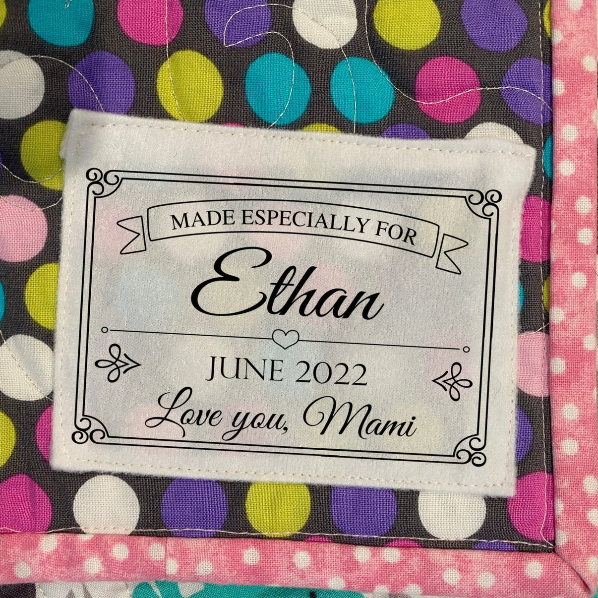 Personalized “Made Especially For” Quilt Label – Elegant Custom Quilt ...
