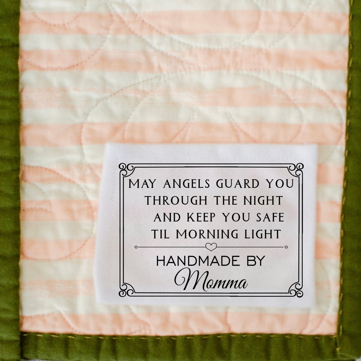 May Angels Guard You Through the Night - Personalized Quilt Labels ...