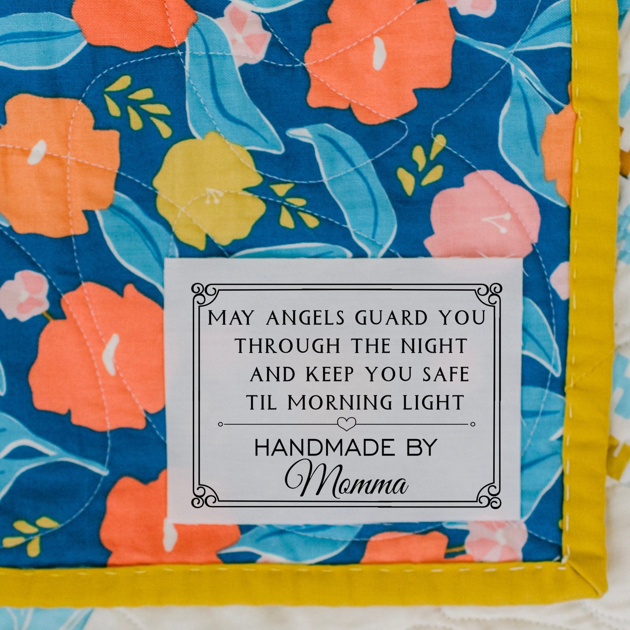 May Angels Guard You Through the Night - Personalized Quilt Labels ...