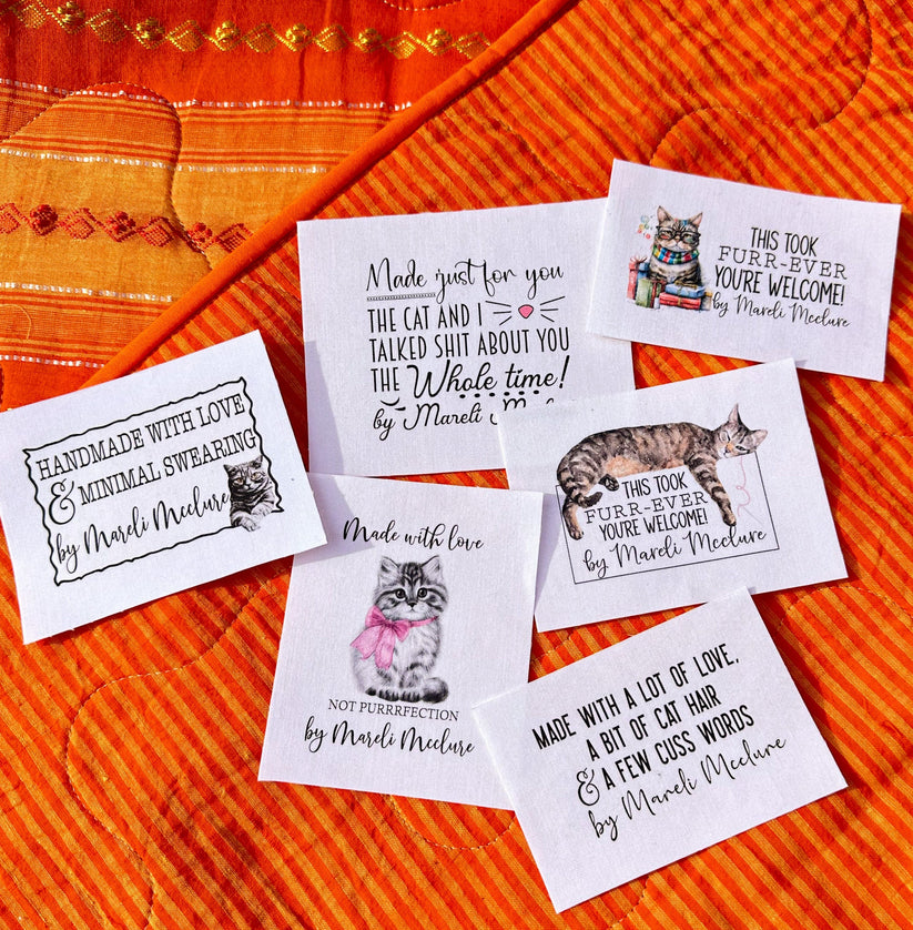 Sarcastic Cat Quilt Label Assortment – Jammin Threads