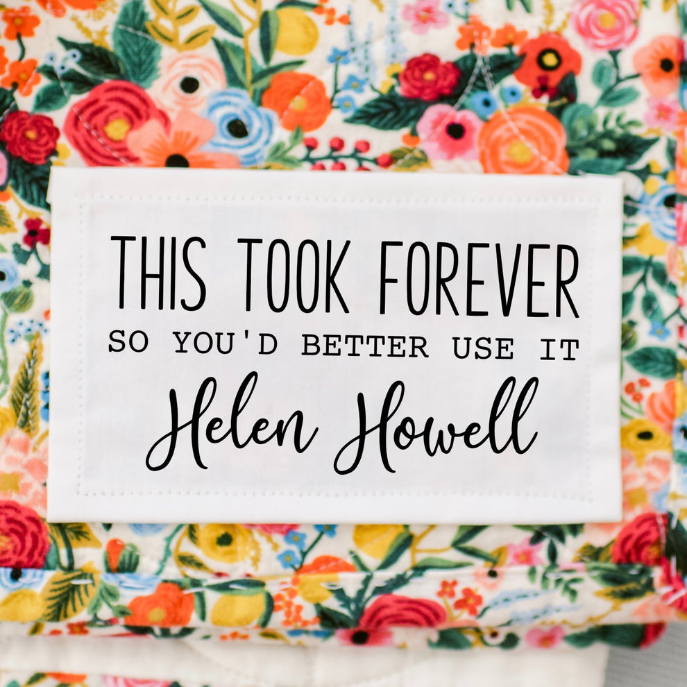 Sarcastic Quilt Label Assortment. Sheet of 8 Personalized quilt label ...