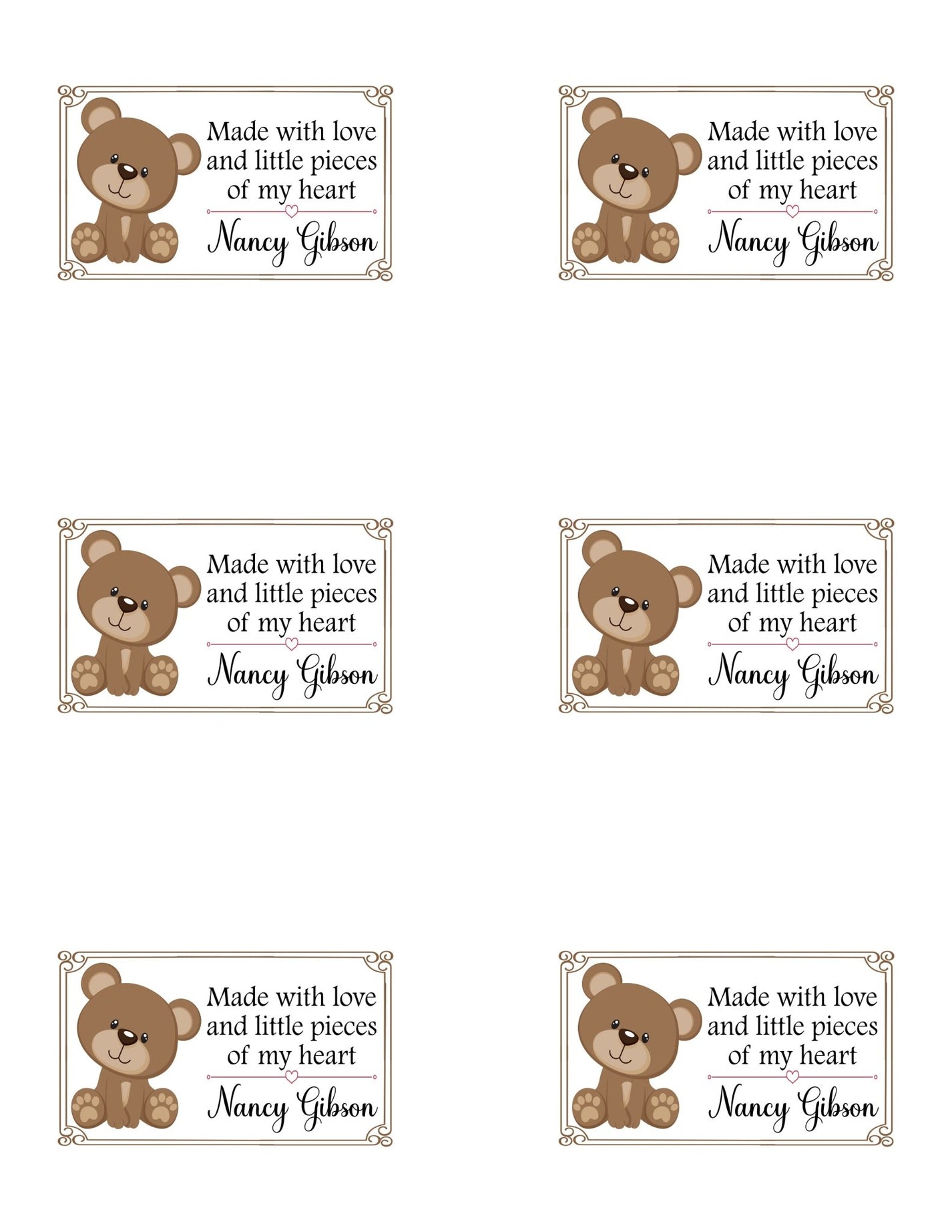 Teddy Bear Quilt Labels – Jammin Threads